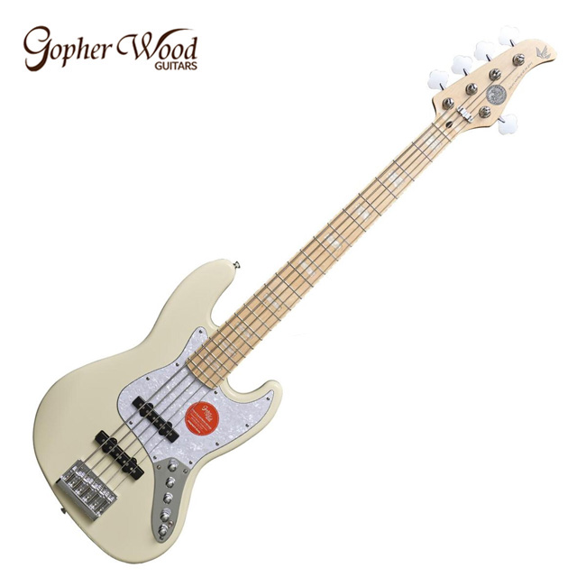 프리버드 | Gopher Wood 고퍼우드 베이스기타 J-classic VI 5st WHITE6015B