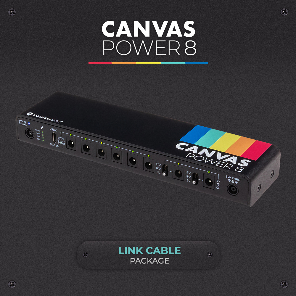 프리버드 | [모던 페달보드를 위한 초소형, 모듈형 파워 서플라이] Walrus Audio - Canvas Power 8 / 전원 어댑터 패키지