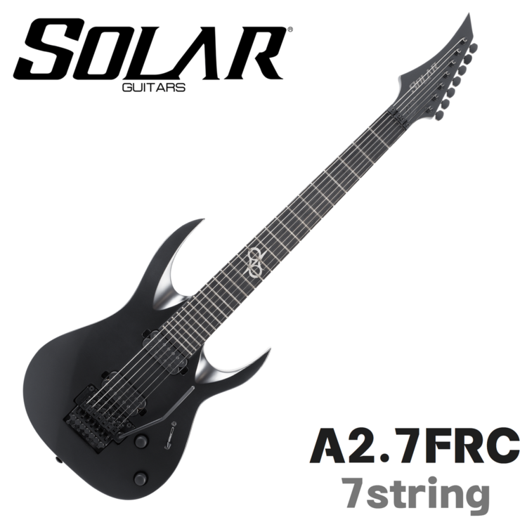 프리버드 | SOLAR 솔라 일렉기타 A2.7FRC Carbon Black Matte 7현 플로이드 로즈