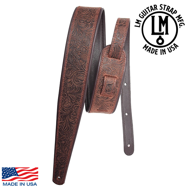 프리버드 | LM Products 스트랩 Premier Leather - Western Tooled / Brown (PM-13 BR)