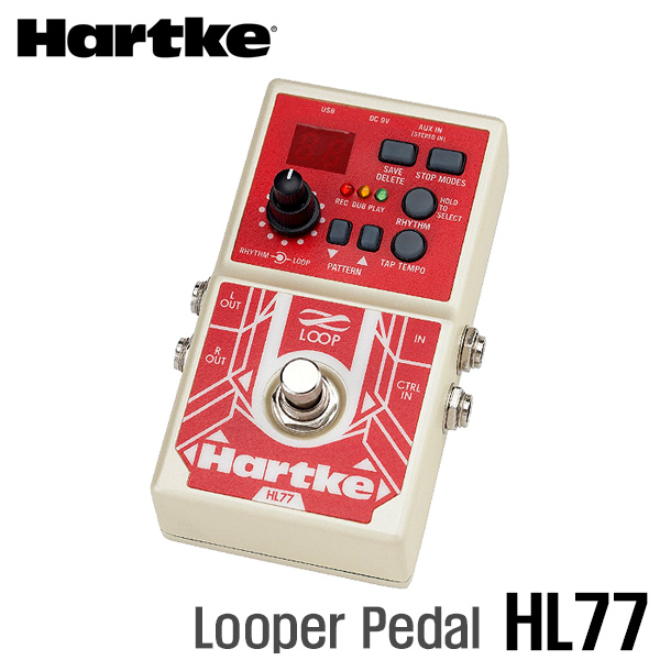 프리버드 | 99개의 프레이즈 저장, 6시간 녹음, 20가지 리듬트랙! Hartke 이펙터 Looper Pedal HL77 기타 ...