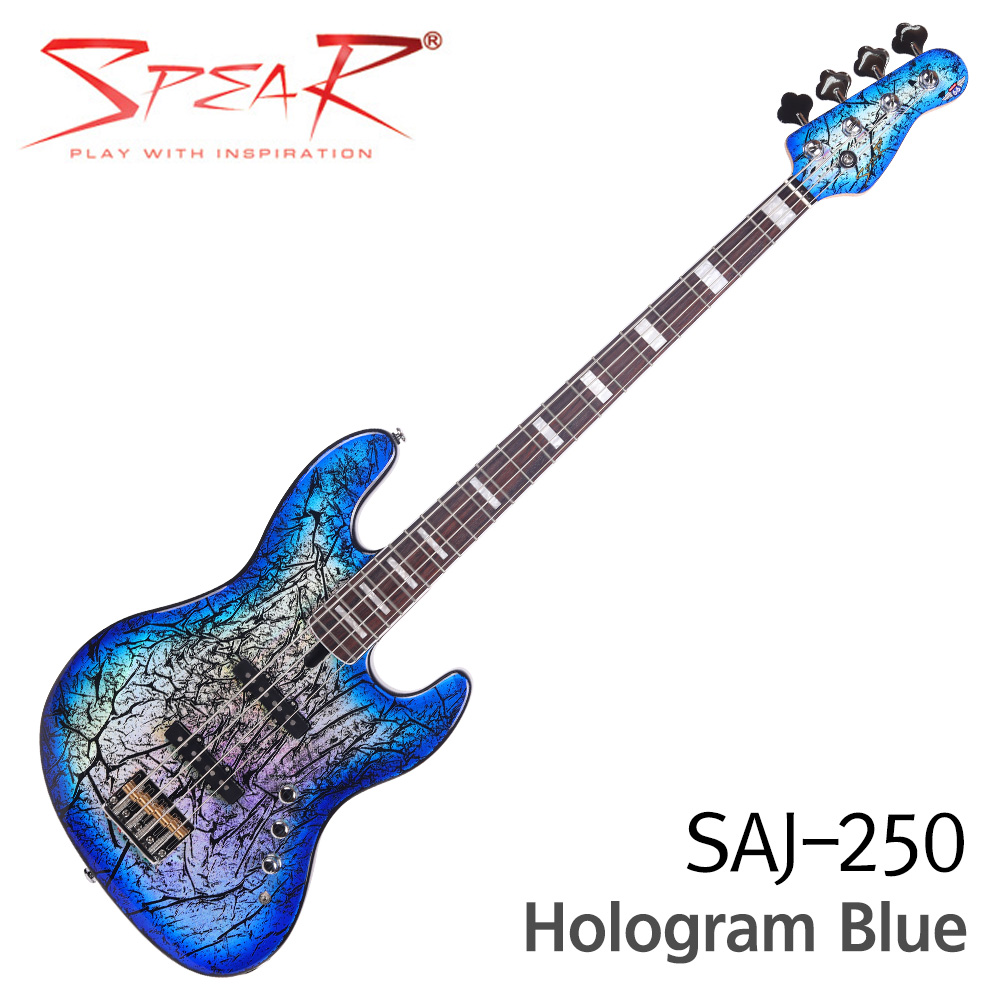 프리버드 | 2025 NEW SPEAR!! Spear 스피어 일렉베이스 SAJ-250 Hologram Blue