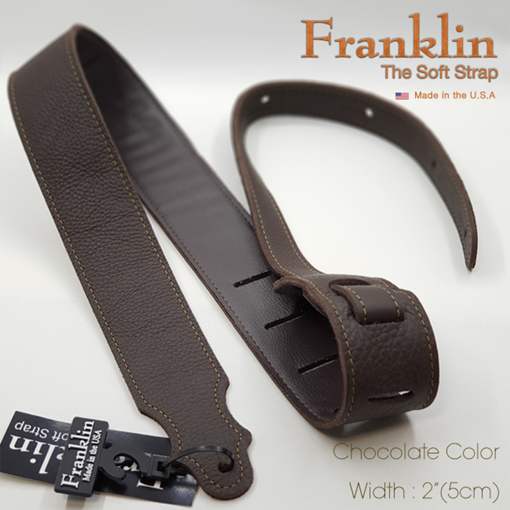 프리버드 | Franklin Soft Leather Strap 스트랩 - Chocolate 통가죽, 2 inch (5cm ...