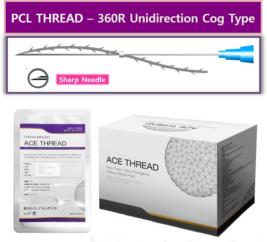 ACE PCL Thread - 360R Unidirection Cog / Sharp Needle (40pcs)