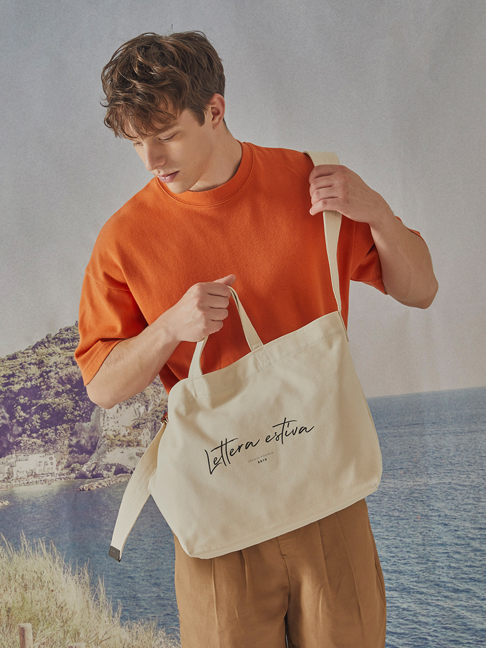BBYB POST Canvas 2way Bag (L) Ivory | 비비와이비
